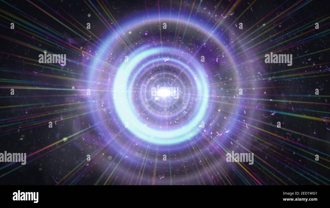 rings light ray Orb neon ray light illustration Stock Photo - Alamy