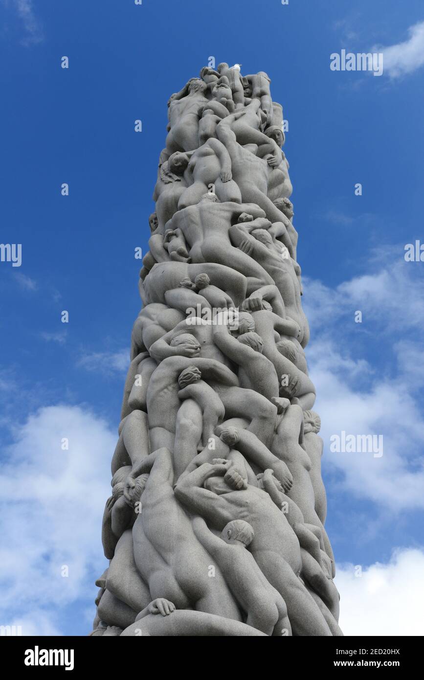 Monolith, Vigelandpark in Frognerpark, Oslo, Norway Stock Photo - Alamy