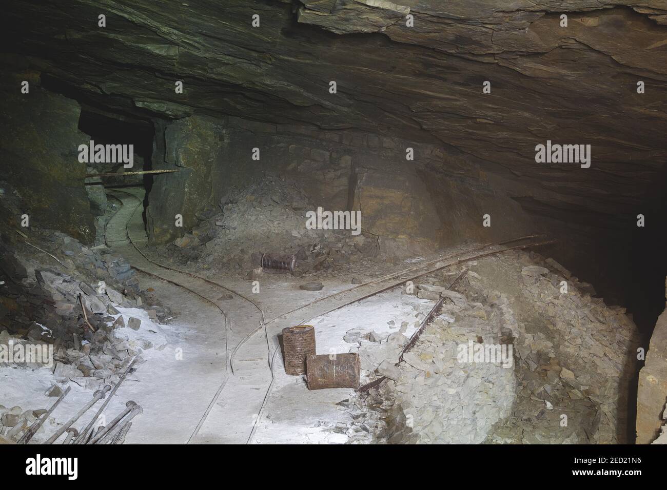 Limestone mine, old mine, Lost Place, Belgium Stock Photo - Alamy