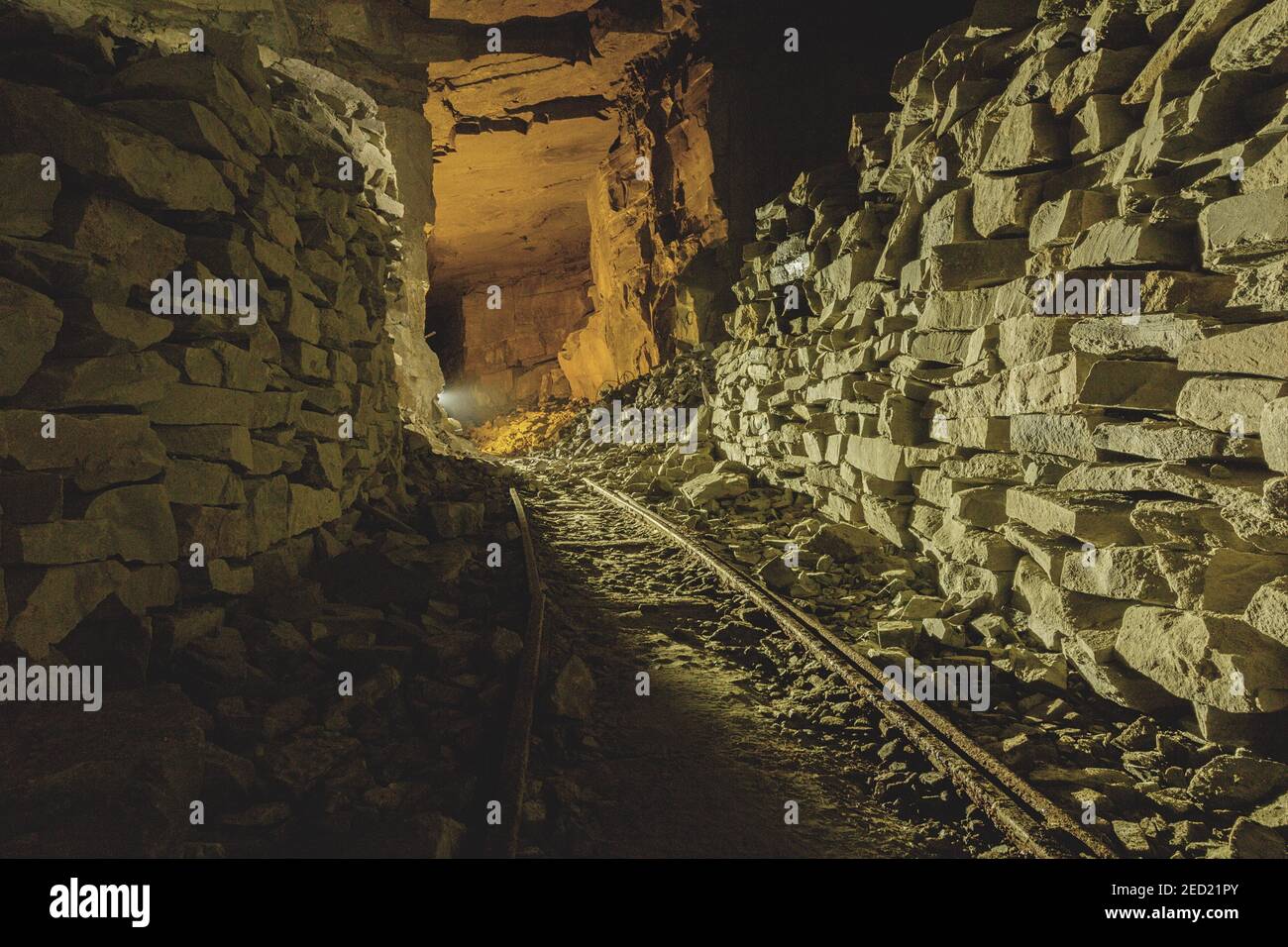 Limestone mine, old mine, Lost Place, Belgium Stock Photo - Alamy