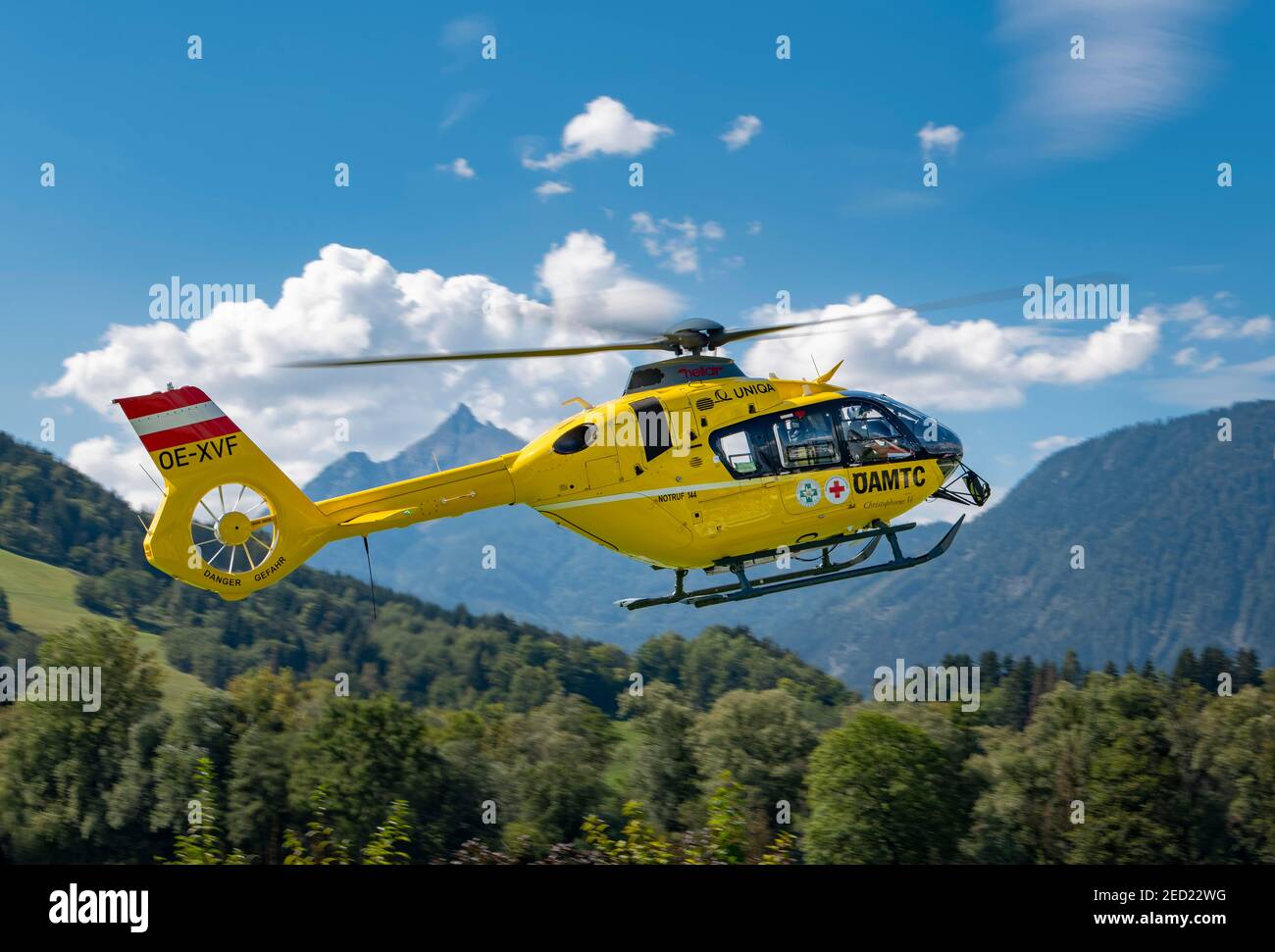 The OeAMTC rescue helicopter Christophorus 14 of the type Eurocopter ...