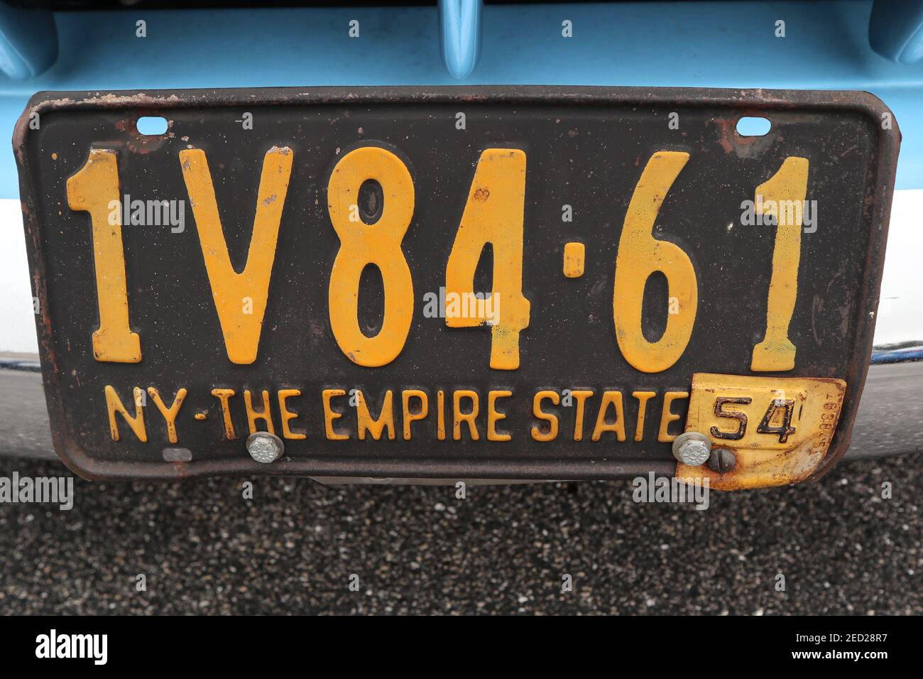 Vintage Empire State license plate Stock Photo - Alamy