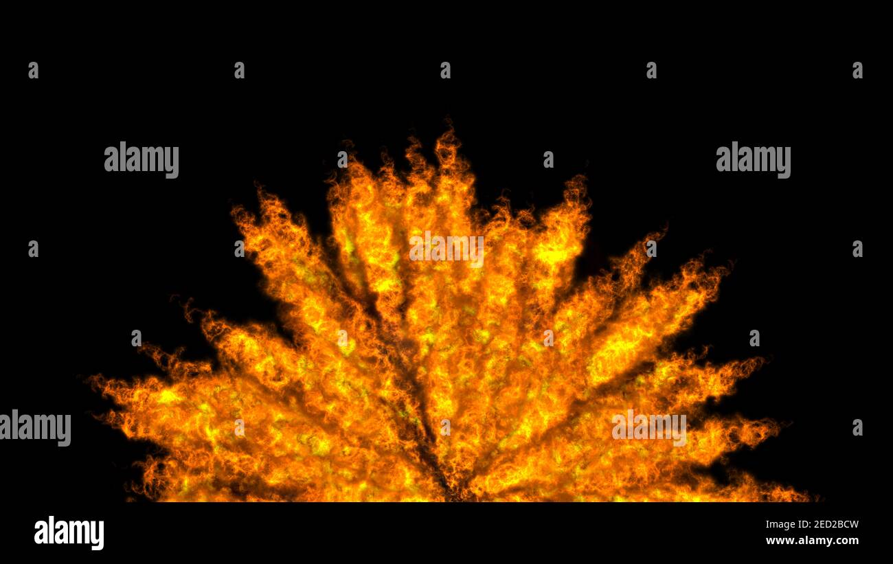 fire flame ball explosion in space, abstract illustration Stock Photo ...