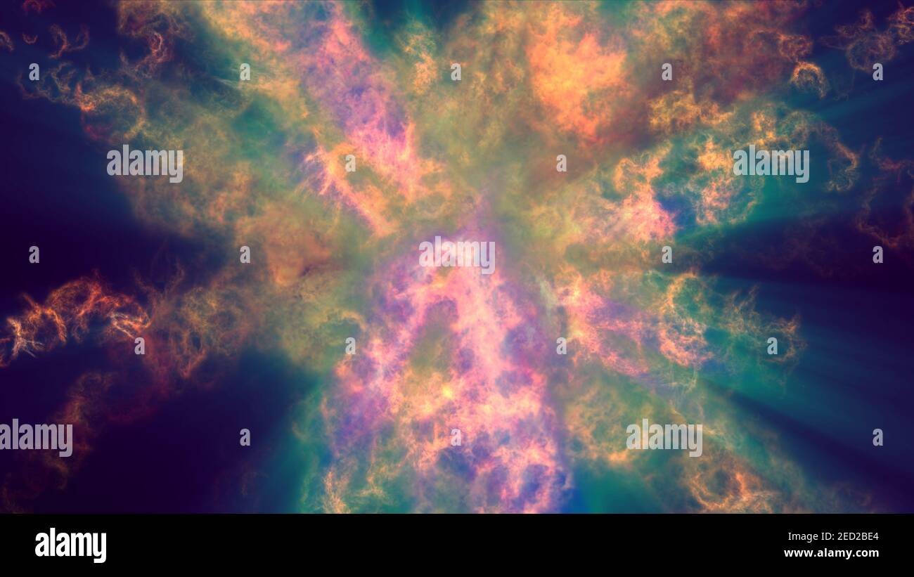 fire flame explosion in space, abstract illustration Stock Photo - Alamy