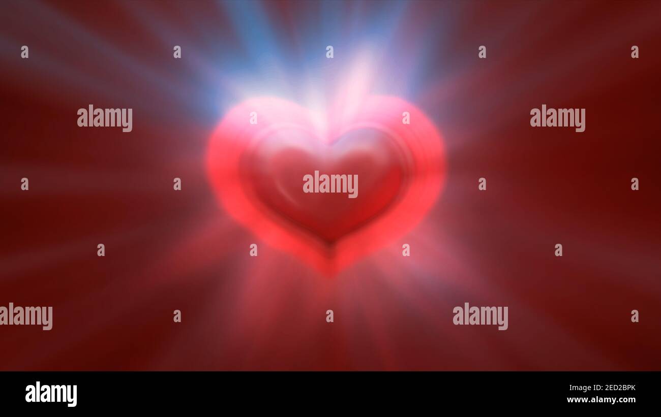 Heart Neon Glow light ray, illustration render Stock Photo - Alamy