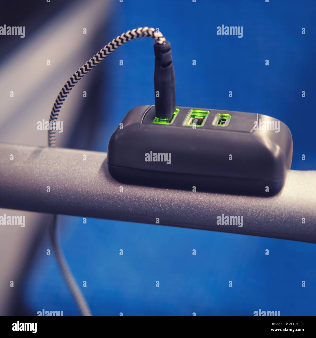 Device for charging the phone in transport via USB Stock Photo - Alamy