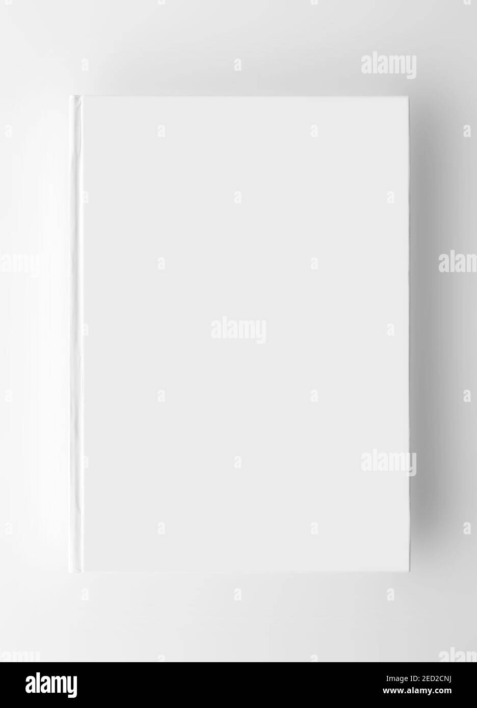 Science and education - White empty closed book top view isolated on a ...