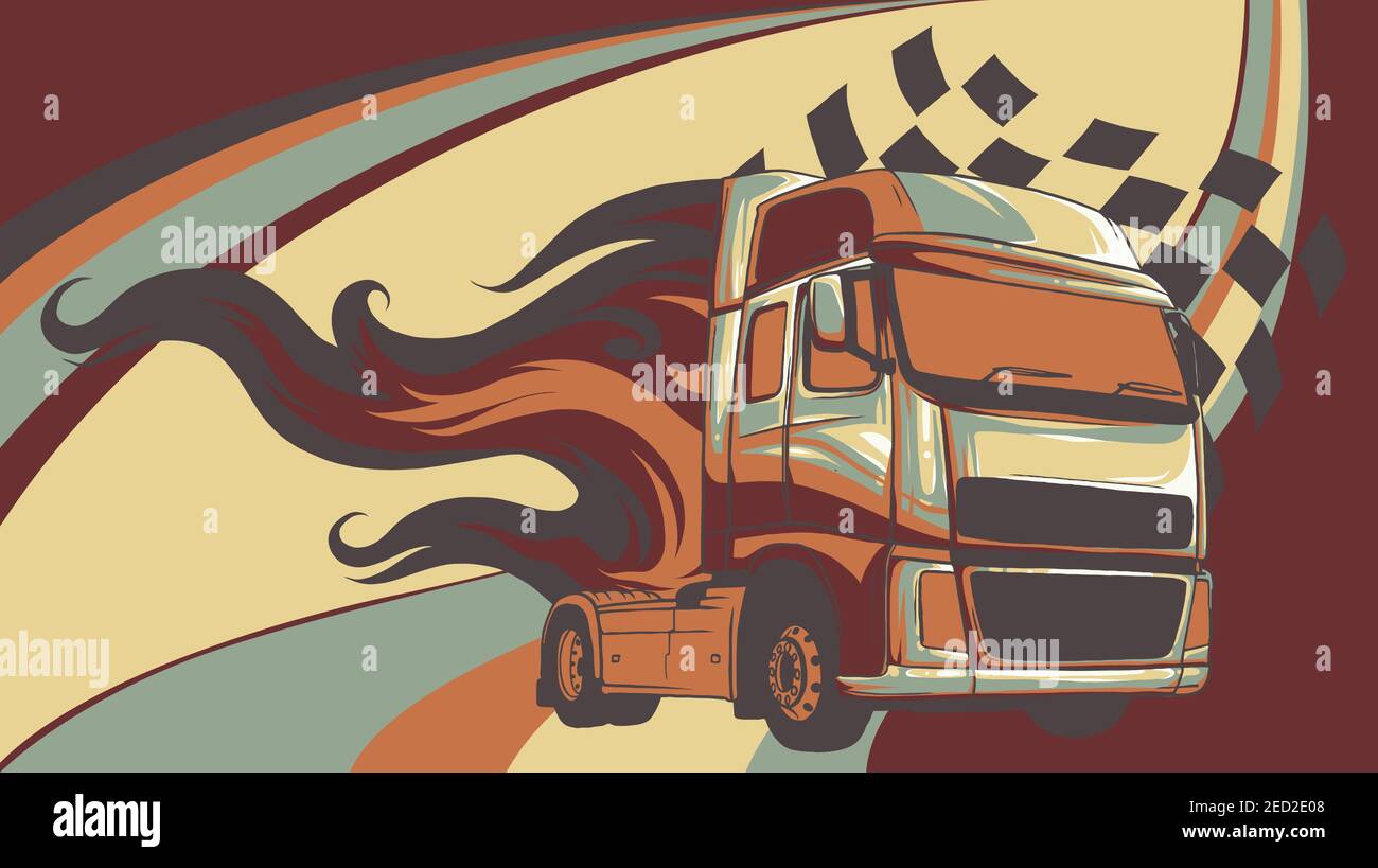 Vector Cartoon Semi Truck. vector illustration design Stock Vector ... Vector Cartoon Semi Truck. vector illustration design Stock Vector ...
