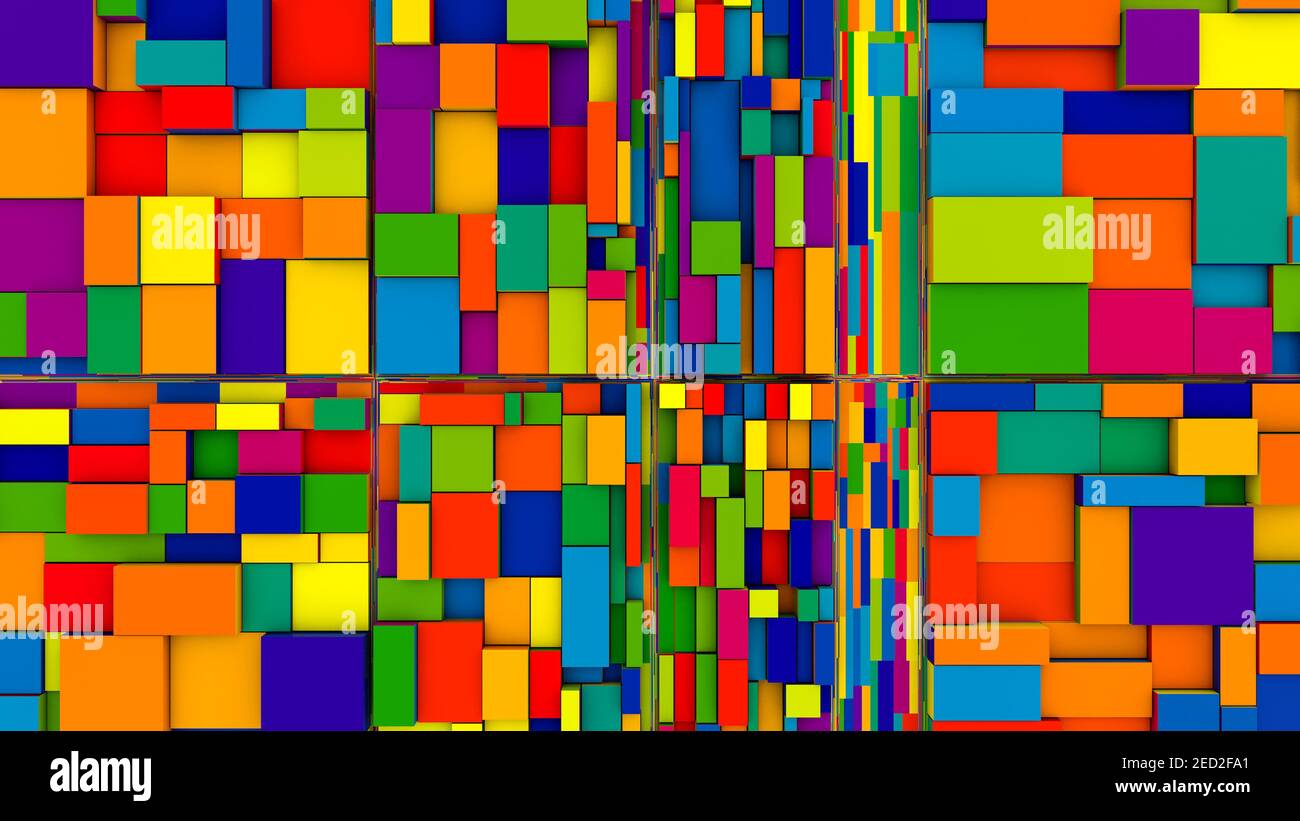 3d render. Abstract colorful background illustration Stock Photo - Alamy