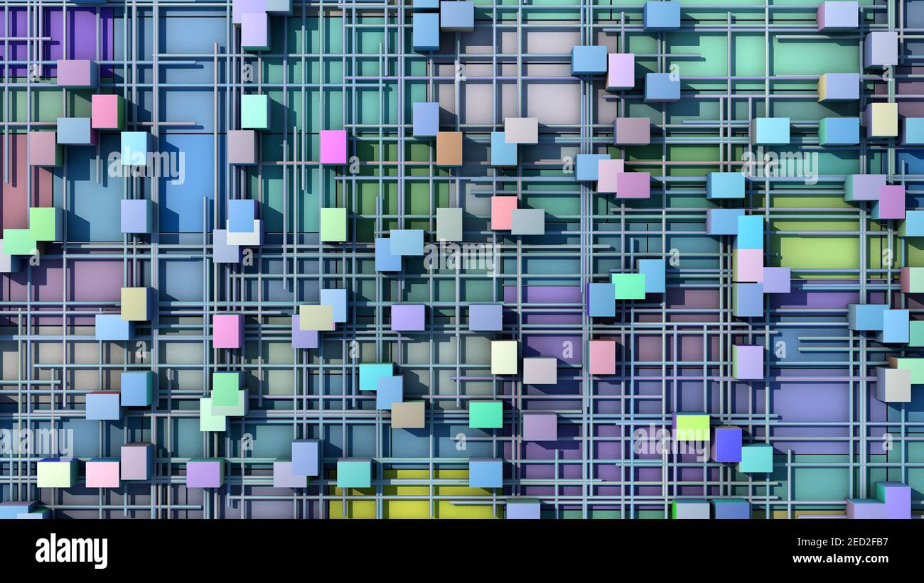 3d render. Abstract colorful background illustration Stock Photo - Alamy