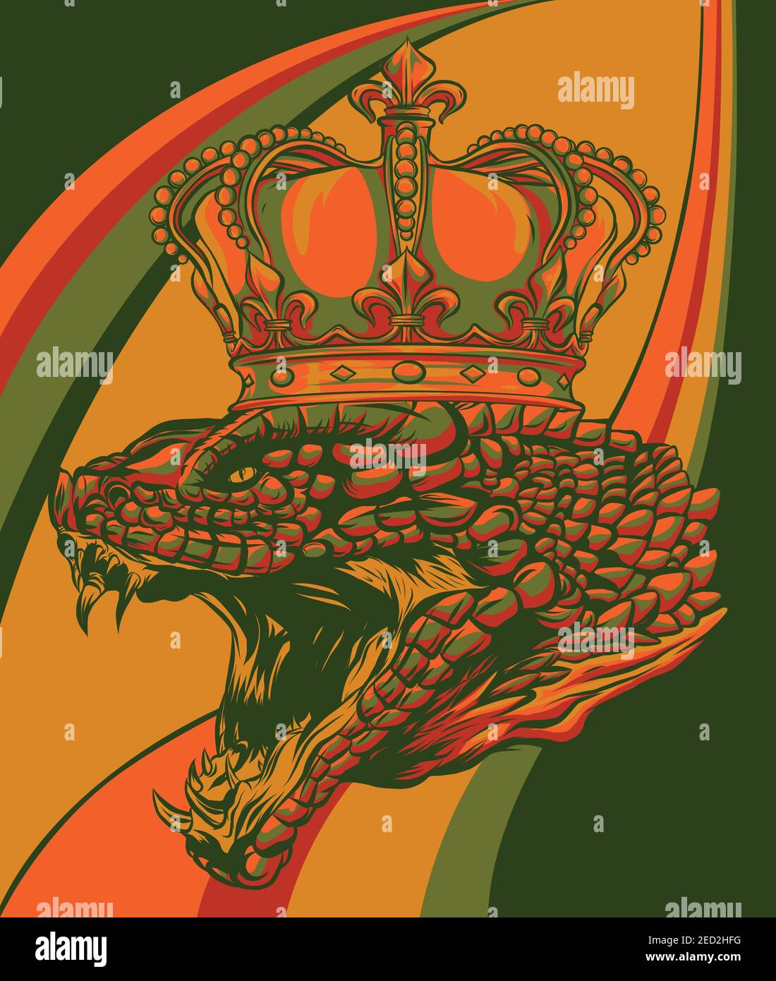 Crown with snake hi-res stock photography and images - Alamy