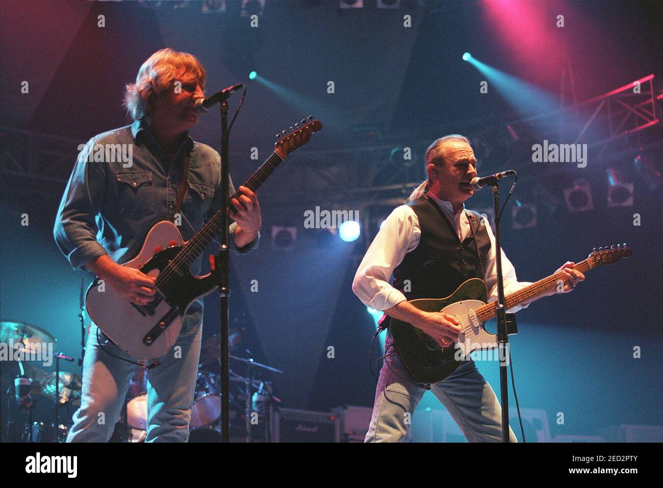 Status Quo in concert at Wembley Arena in London, UK. 23rd October 1999 ...
