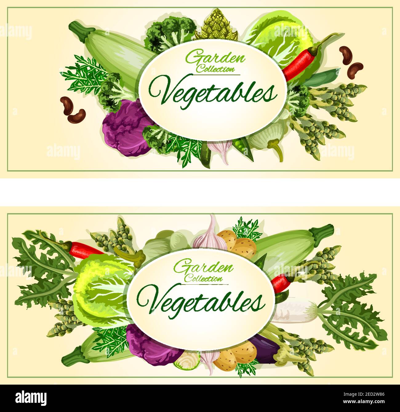 Vegetables posters. Vegetarian healthy garden vegetables harvest ...