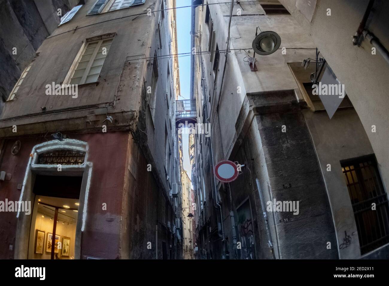genoa historic palace and buildings in old town view Stock Photo - Alamy