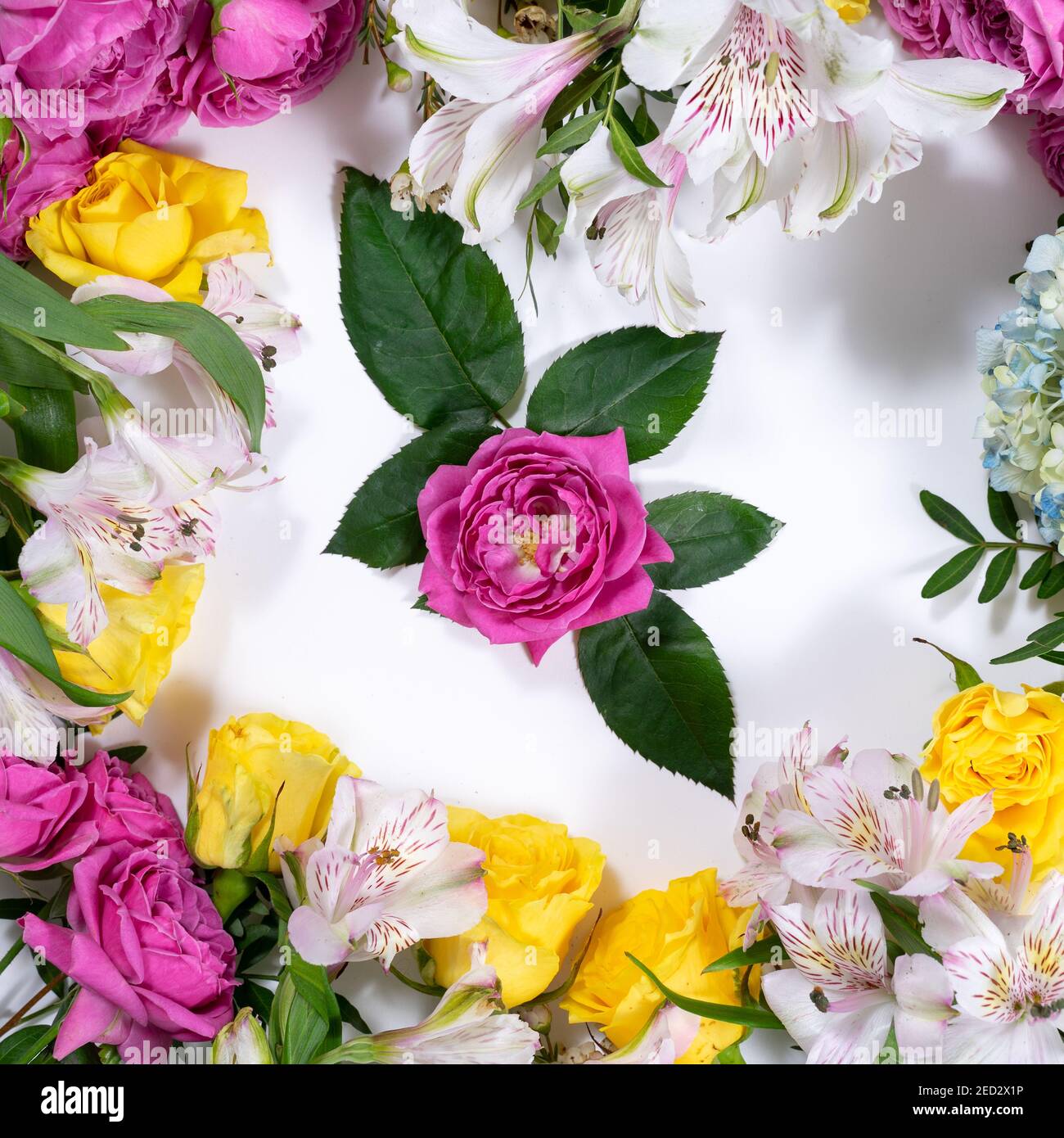 Mixed flower arrangement: different flowers of different colors, in the ...