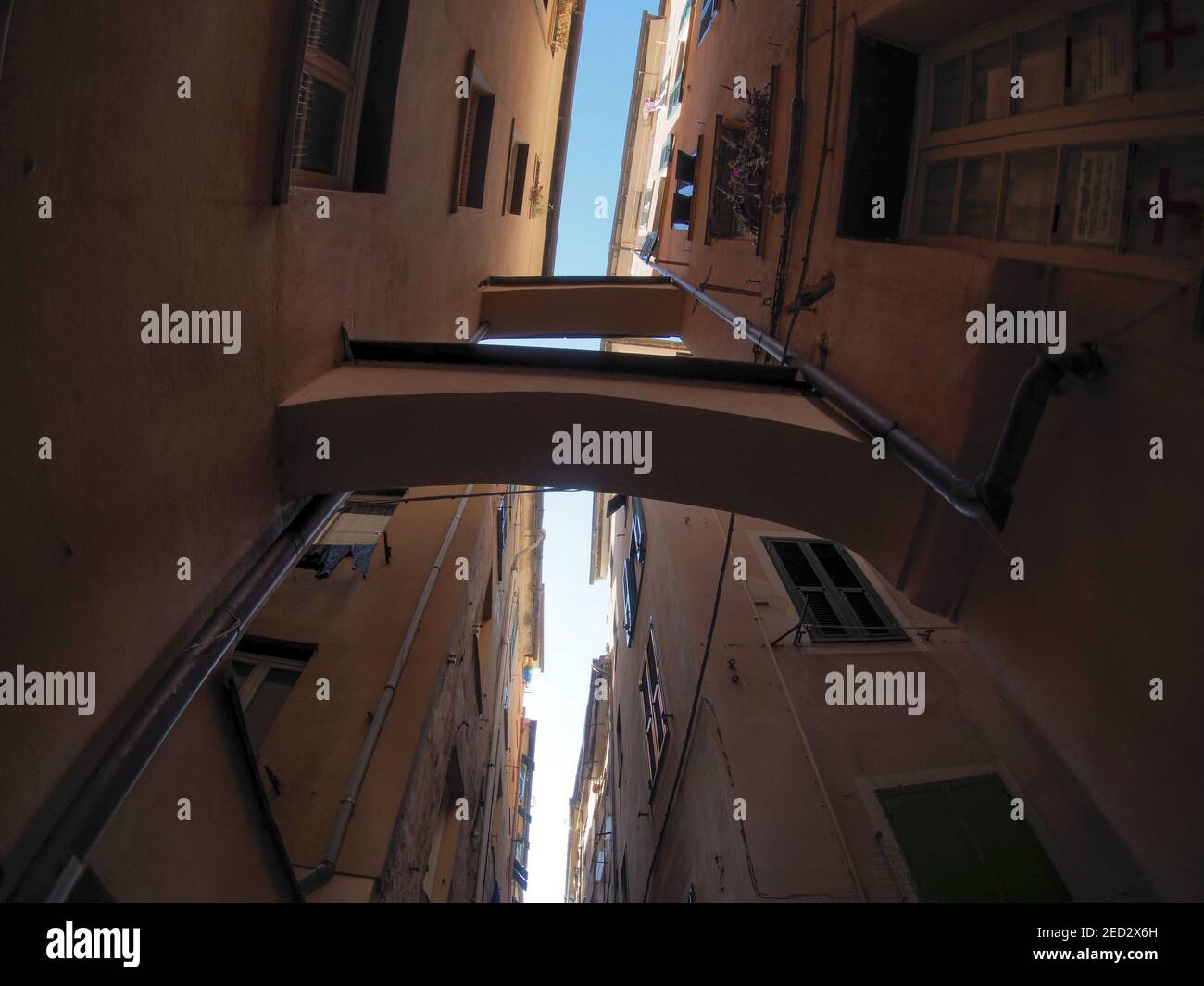 genoa historic palace and buildings in old town view Stock Photo - Alamy