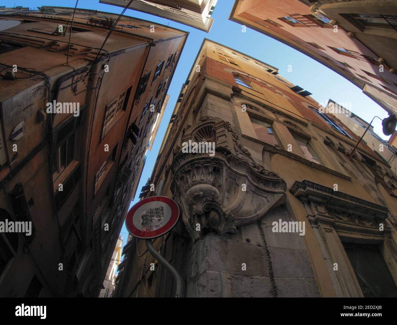 genoa historic palace and buildings in old town view Stock Photo - Alamy