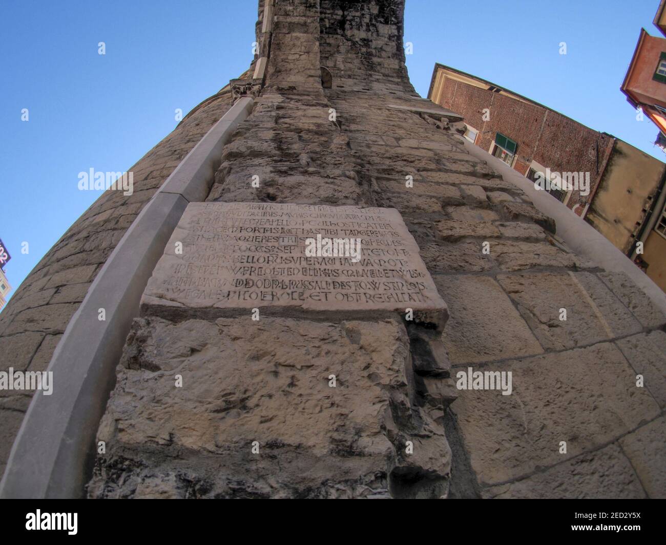 genoa old tower door gate medieval Stock Photo - Alamy