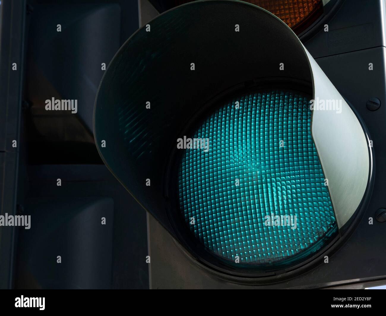 traffic light green detail close up Stock Photo - Alamy