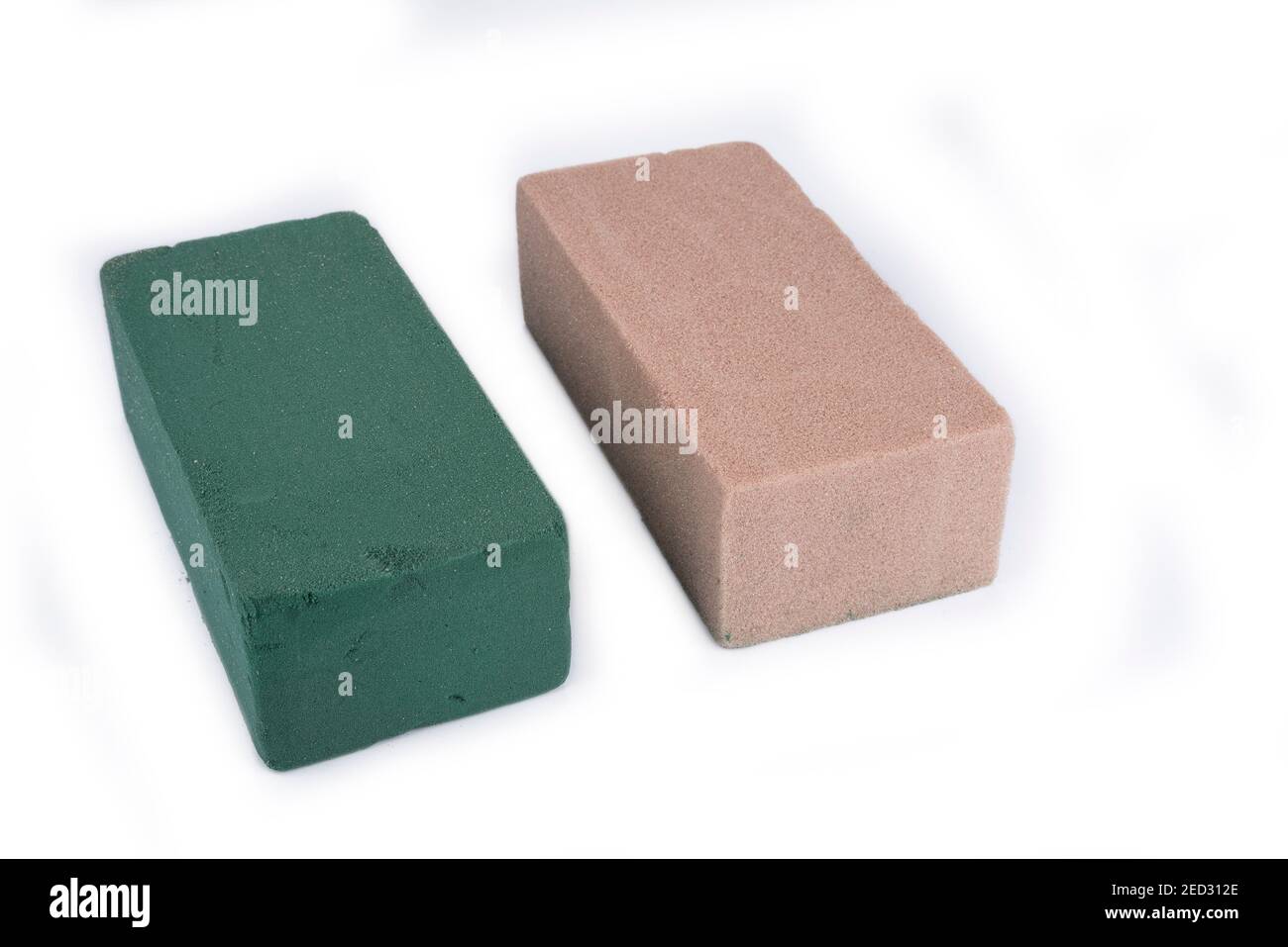 Polystyrene brick for decorative purposes on a white Stock Photo - Alamy