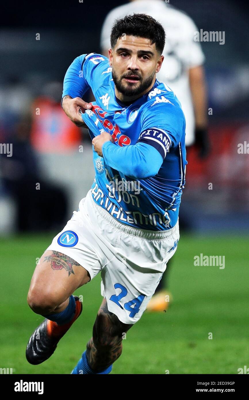 Lorenzo Insigne of Napoli celebrates after scoring 1-0 goal by penalty ...