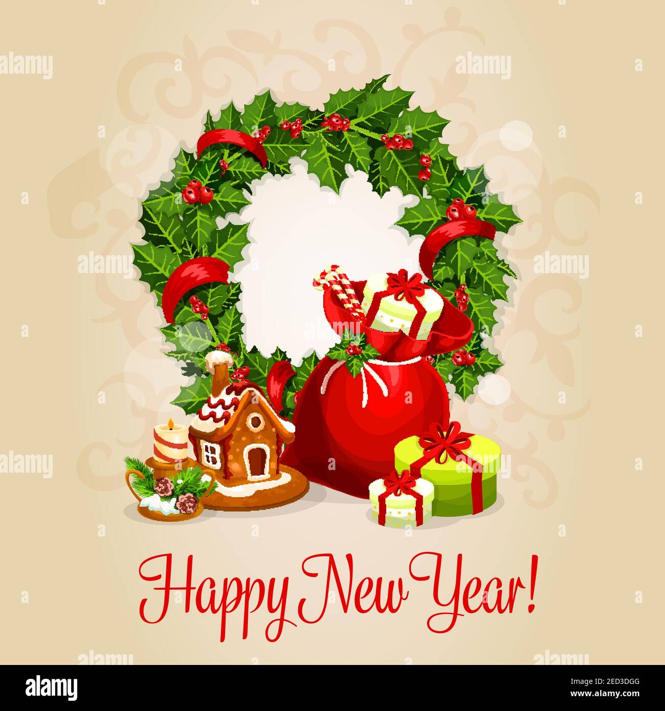 Red berry in winter snow Stock Vector Images - Alamy