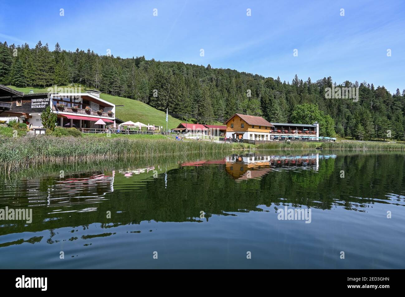 LAUTERSEE, GERMANY - August 27, 2020: Hotel Lautersee at lake Lautersee ...