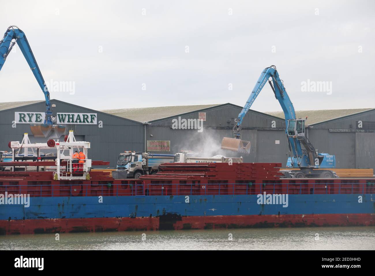 FEHN COURAGE CARGO SHIP AT RASTRUM LTD AT RYE HARBOUR Stock Photo - Alamy