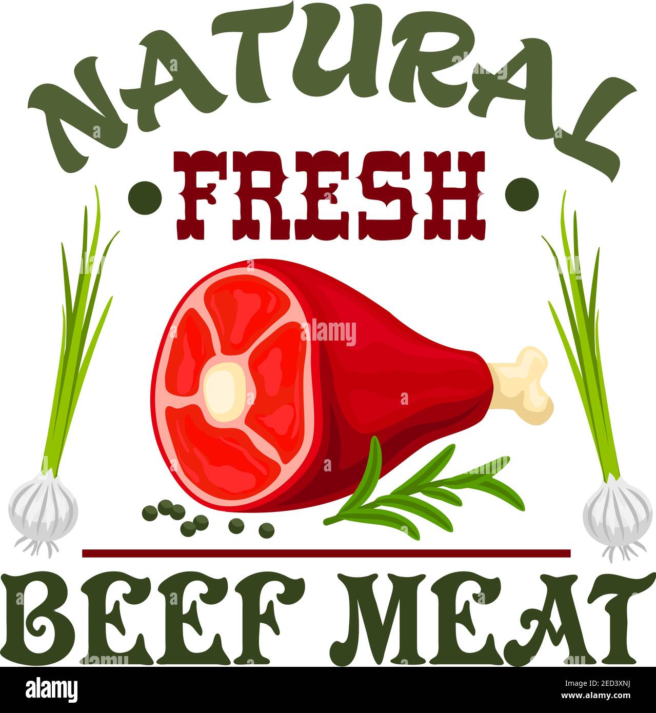 Raw bacon spices Stock Vector Images - Alamy