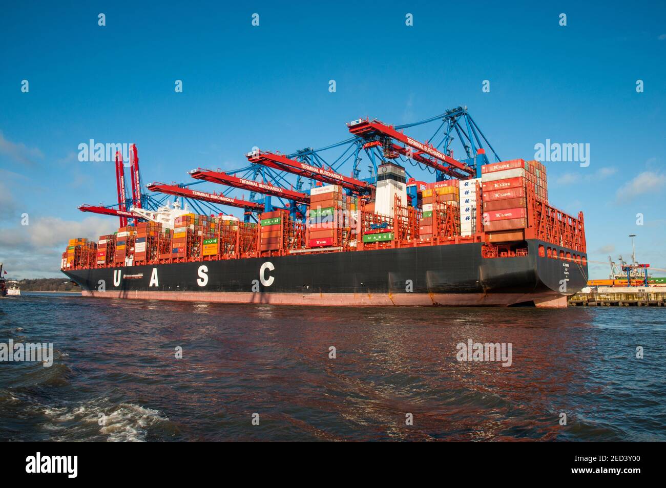 Hamburg Germany - December 16. 2017: Container ship Al Zubara being ...