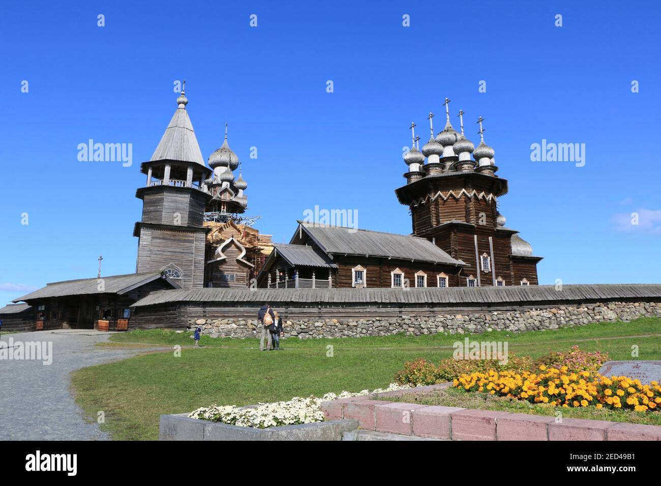 Historic ensemble of traditional timber architecture at Kizhi, in ...