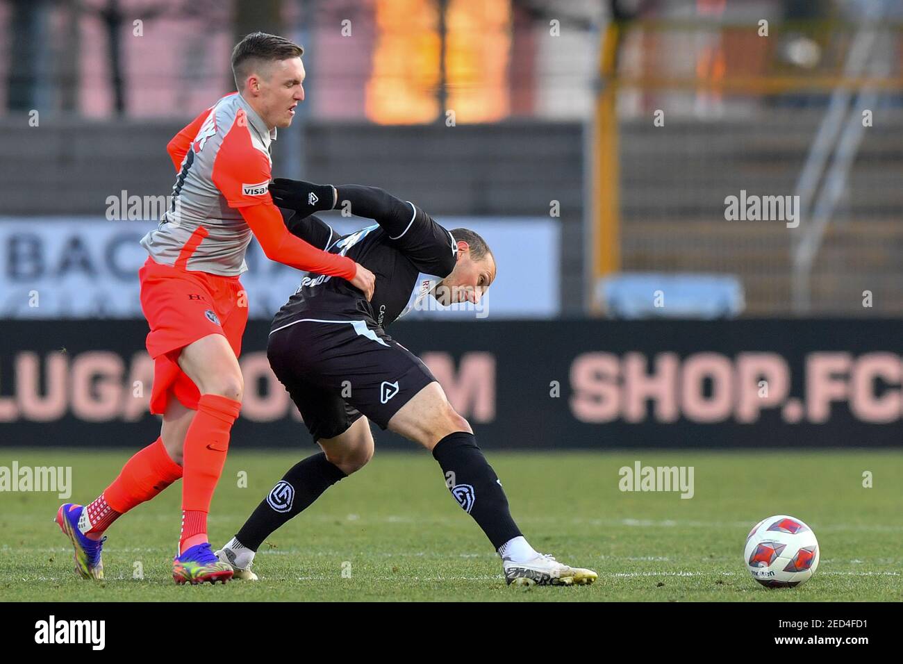 Lugano, Switzerland. 14th Feb, 2021. #19 Alexander Gerndt (Lugano) and ...
