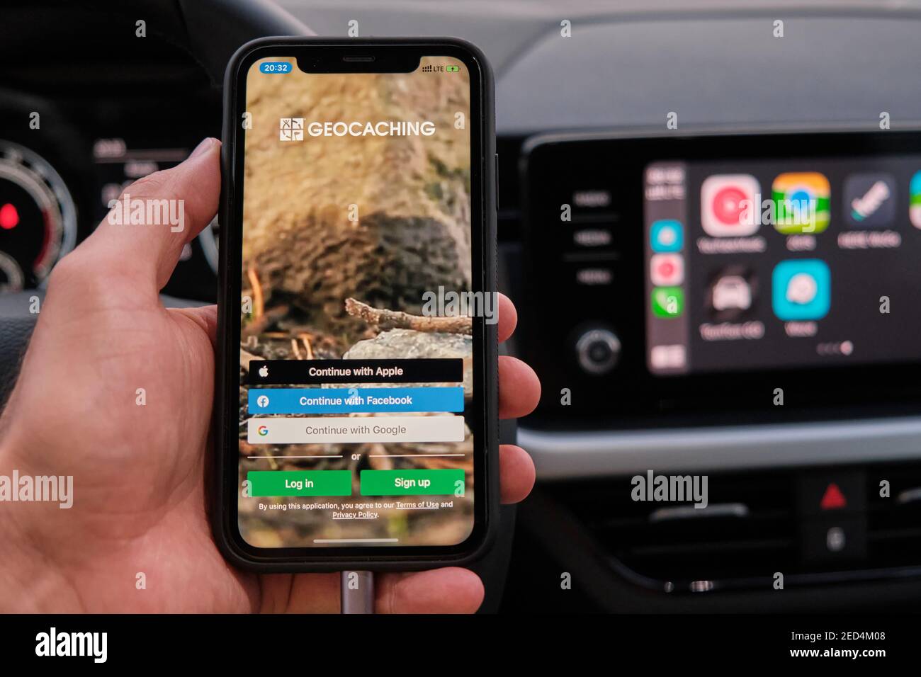 Welcome to BMW Motorrad connected on the screen of smart phone in mans ...