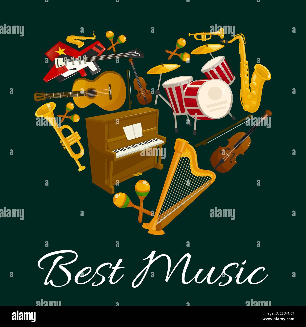 Heart drum Stock Vector Images - Alamy