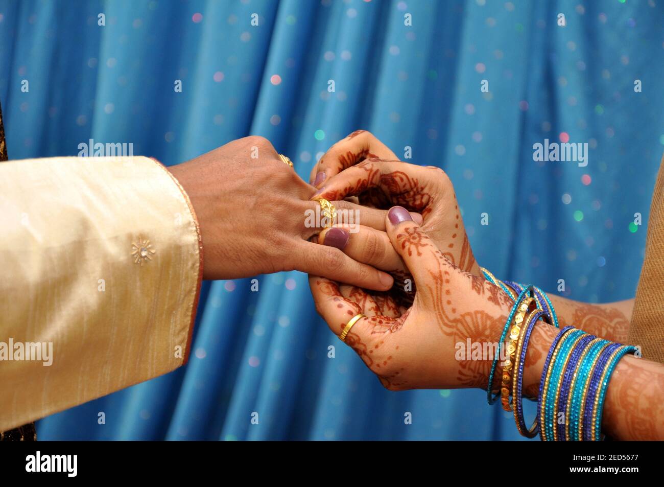 Indian hindu engagement ring ceremony hi-res stock photography and ...
