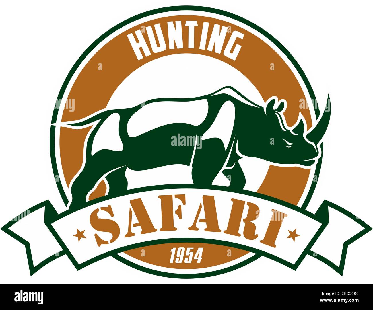 Safari Hunting club emblem. Hunting sport adventure club symbol or icon ...