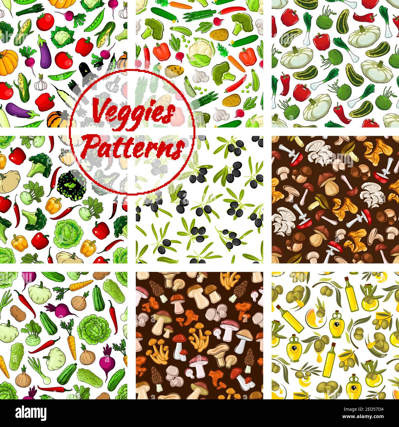 Vegetarian salad mushrooms cabbage Stock Vector Images - Alamy