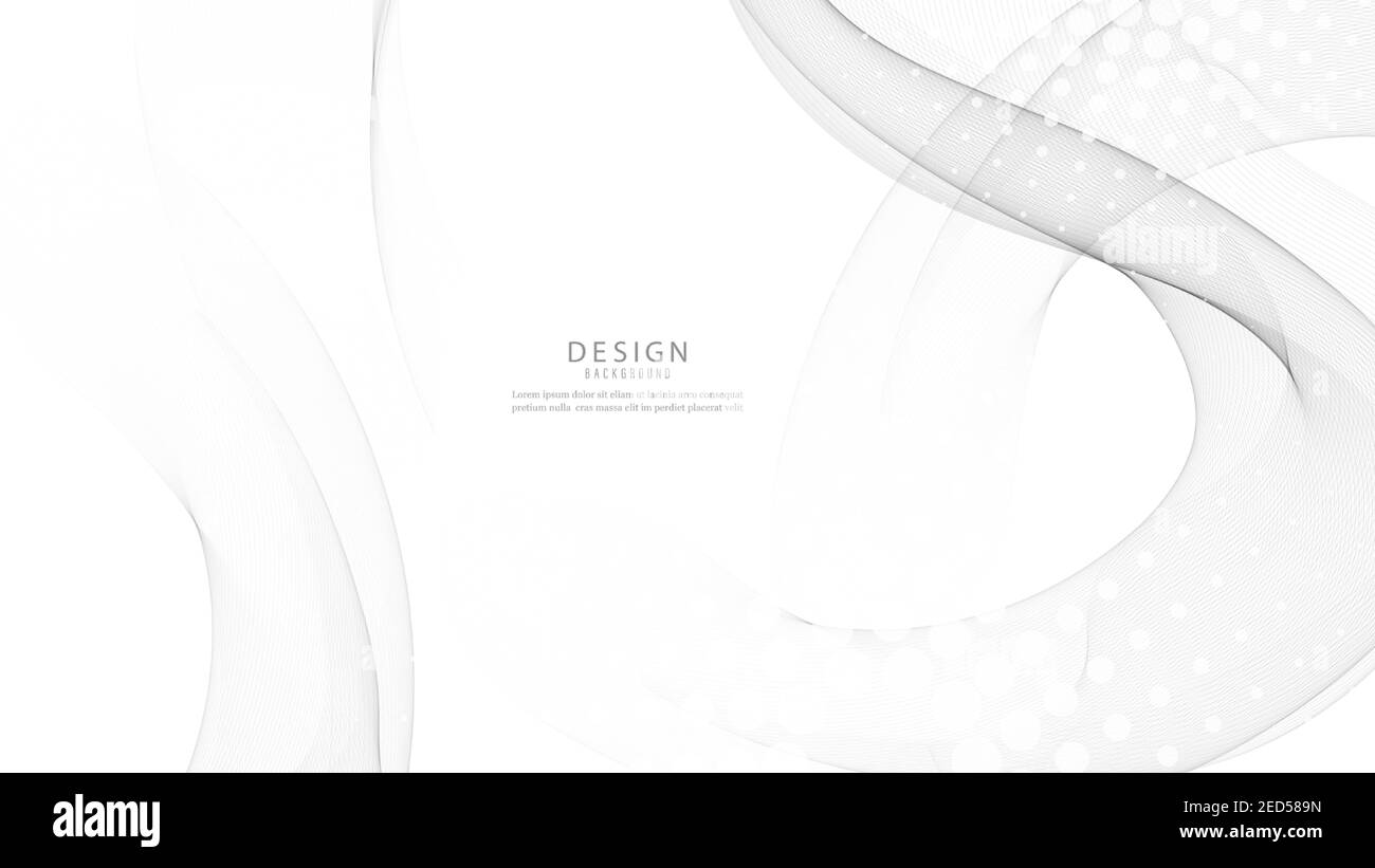 Abstract gray color wave design banner. Grey wave. Gray smoke wave ...