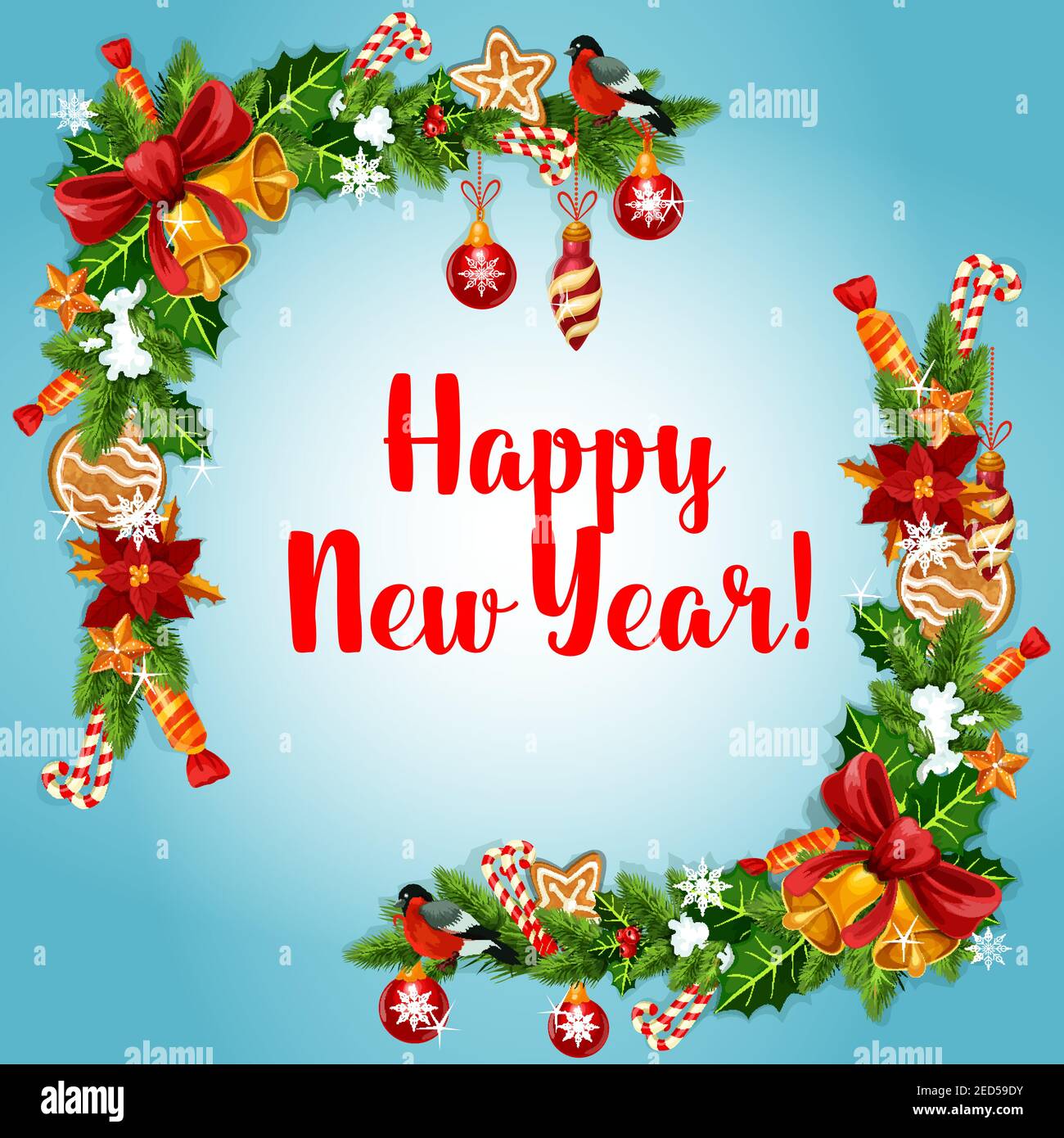 Corner frame fir branches Stock Vector Images - Alamy