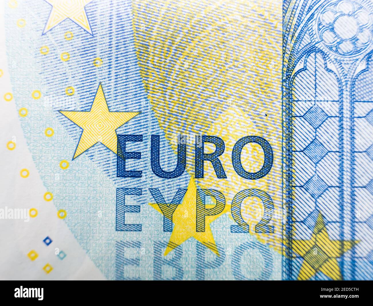 Macro picture of a 20 Euro Banknote. European currency concept Stock ...