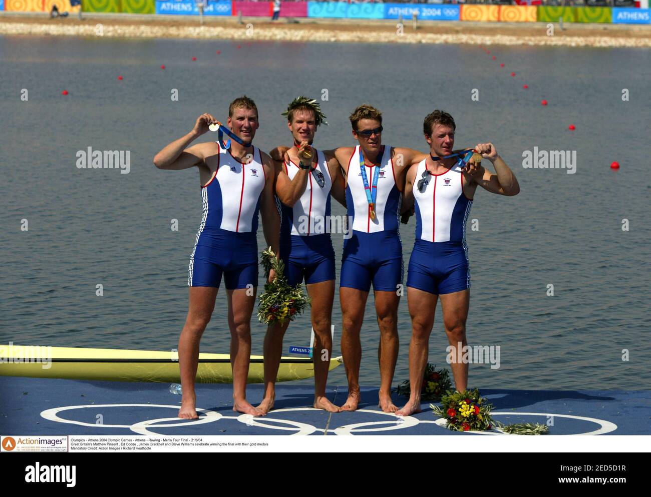 James cracknell and steve williams celebrate with their gold medals hi ...