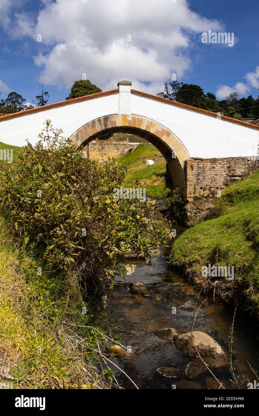 The famous historic Bridge of Boyaca in Colombia. The Colombian ...