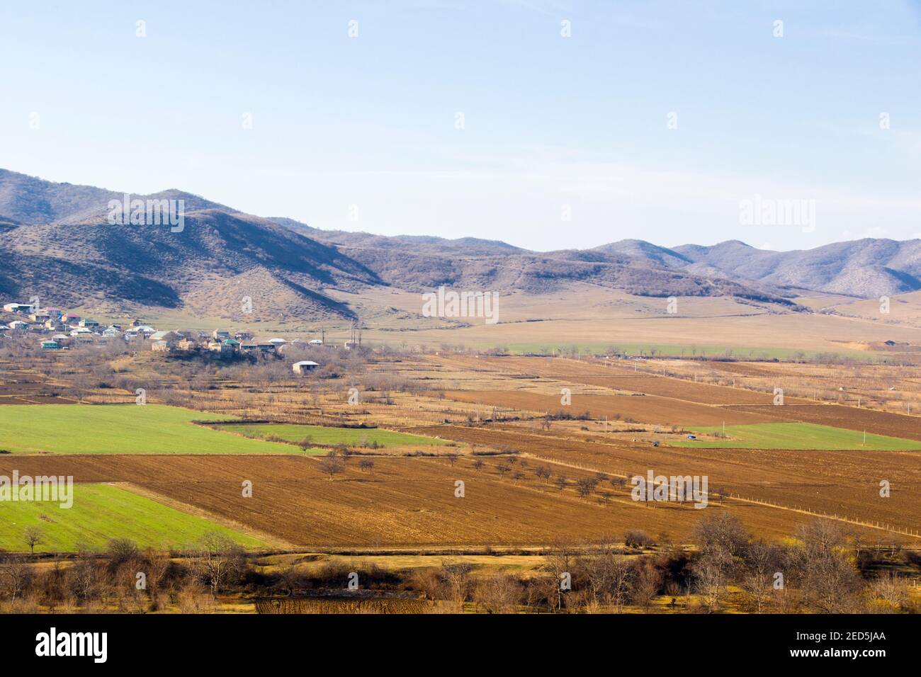 Agricultural field landscape and view in Georgia Stock Photo - Alamy