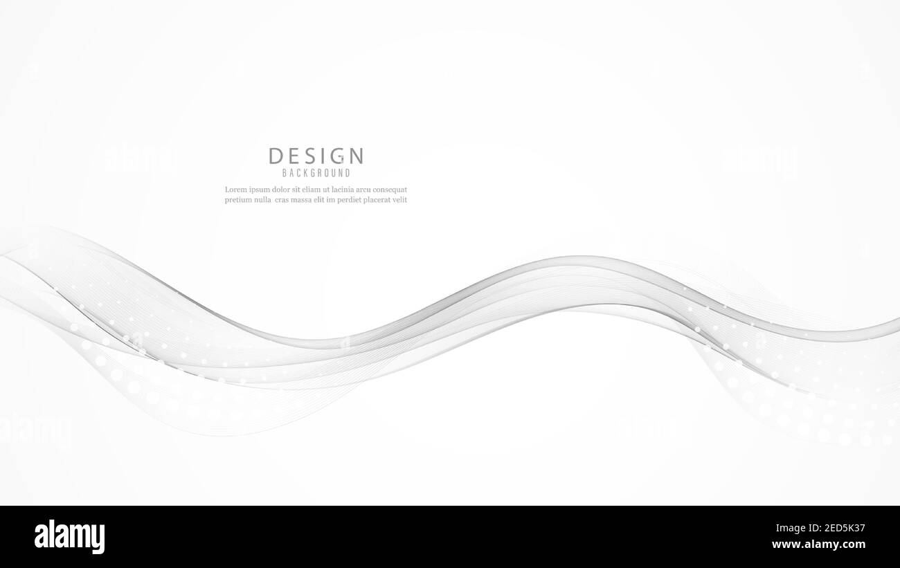 Abstract gray color wave design element. Grey wave. Gray smoke wave ...