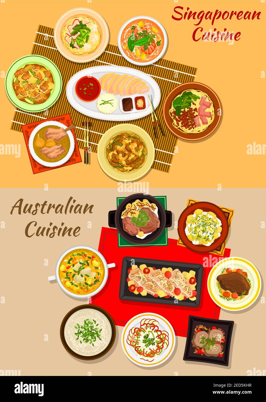 Australia cuisine seafood Stock Vector Images - Alamy