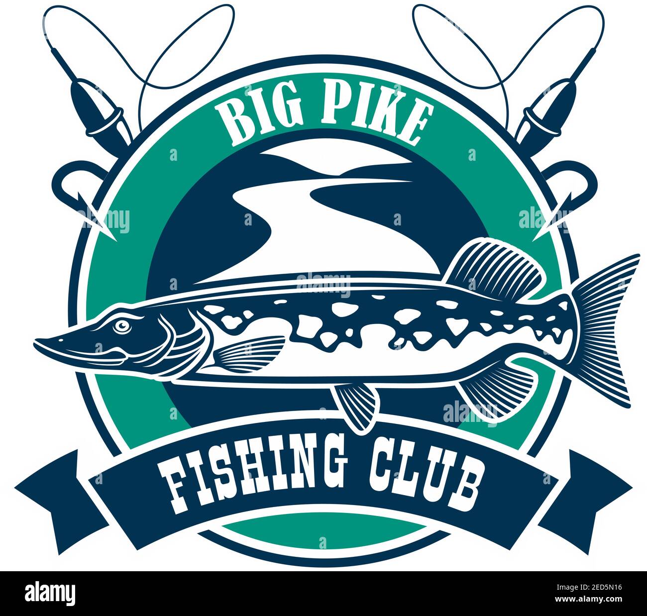 Fishing club isolated icon. Vector fisherman adventure and camping ...