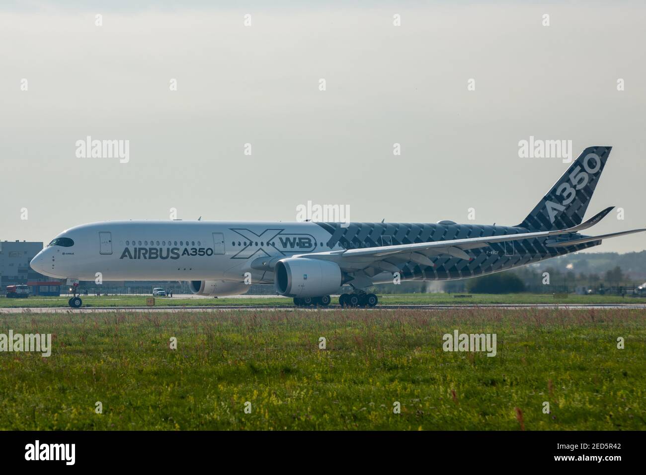 August 30, 2019. Zhukovsky, Russia. long-range wide-body twin-engine ...