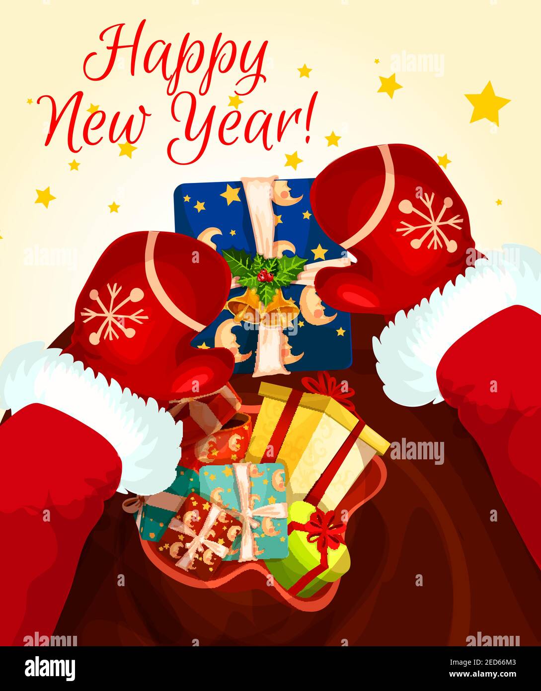 Gift bag box decorated Stock Vector Images - Alamy