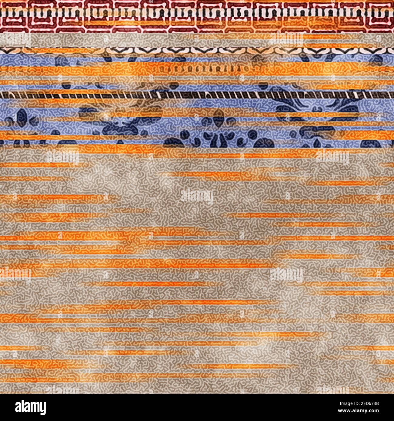 Seamless ethnic tribal pattern stripes rug design Stock Photo - Alamy