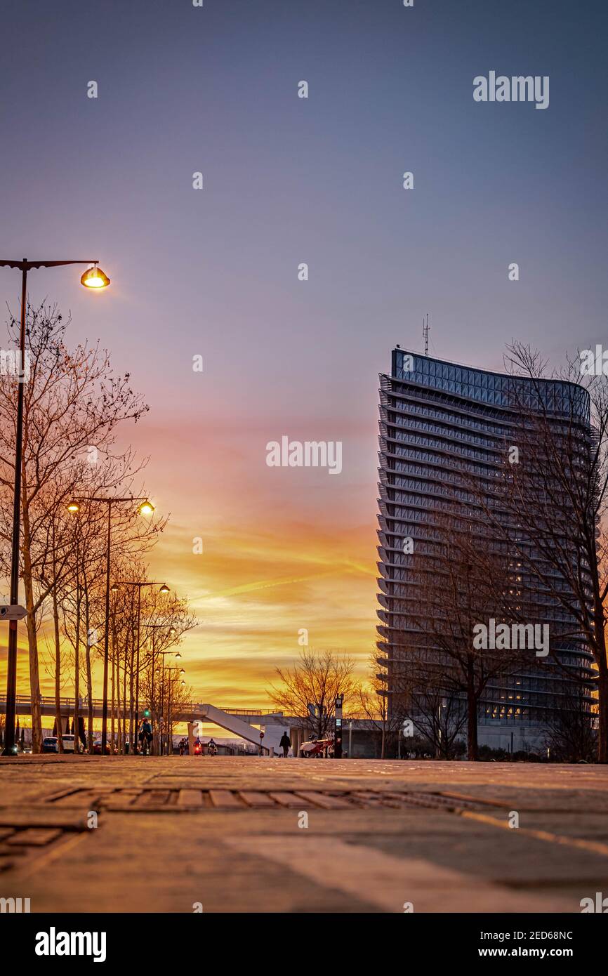 Sunset in the Water Park Stock Photo - Alamy